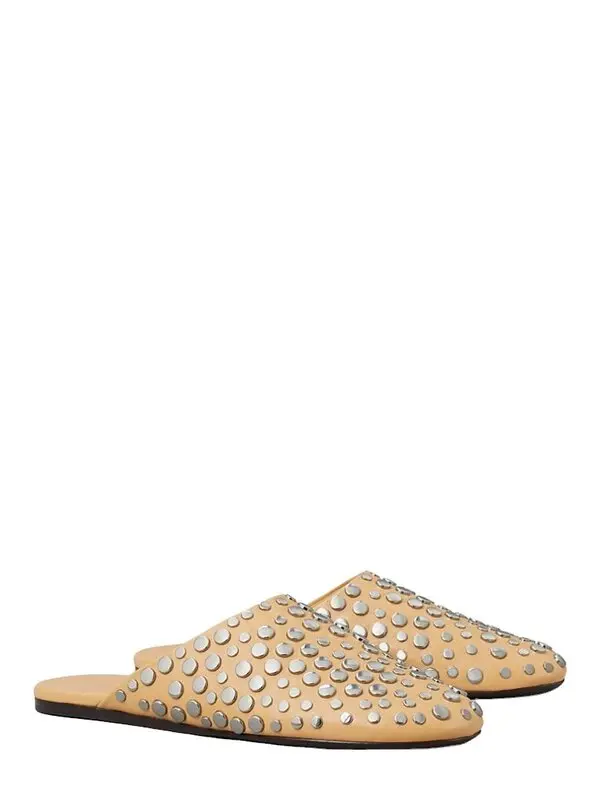 Tory Burch Studded Leather Mule - Cantucci/silver