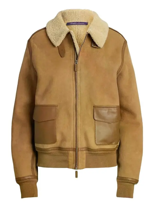 Ralph Lauren Shearling-collared Bomber Jacket - Neutrals