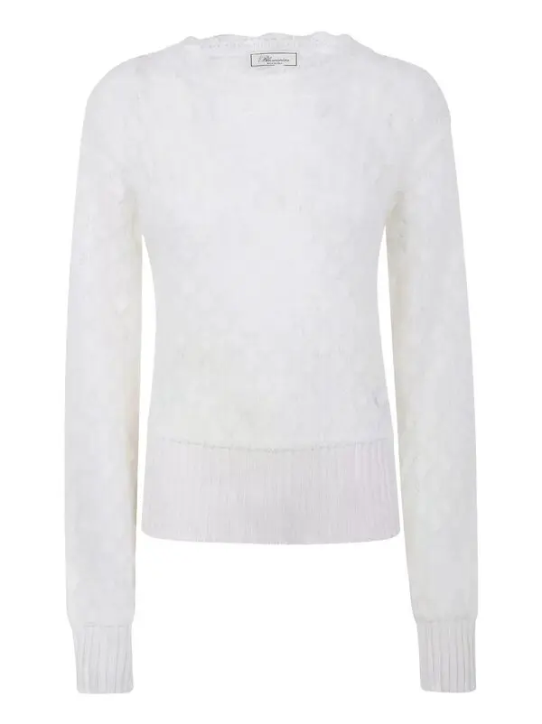 Blumarine Lace-knit Sweater - White