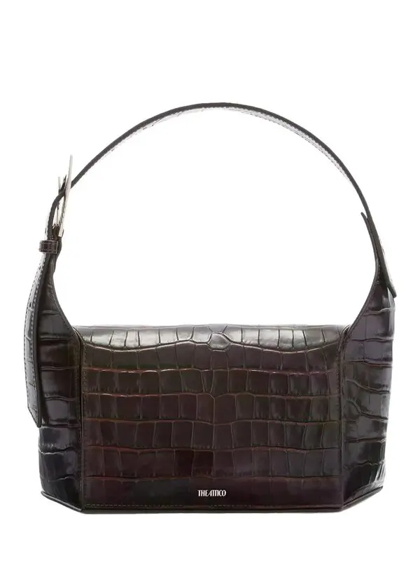 Attico 7/7 Crocodile-effect Shoulder Bag - Brown