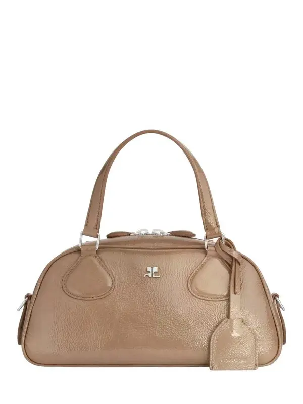 COURREGES Friday Leather Shoulder Bag - Neutrals