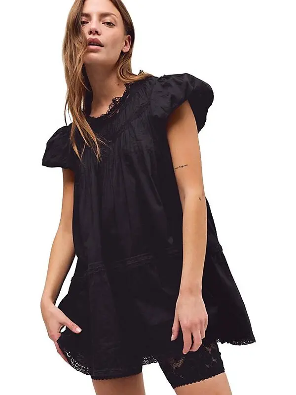 Free People Clarise Mini Dress - Black