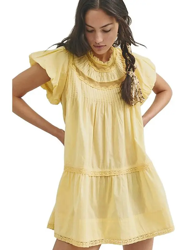 Free People Clarise Mini Dress - Double Butter