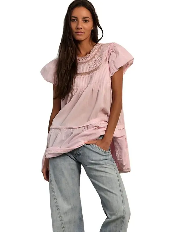 Free People Clarise Mini Dress - Pink Destiny