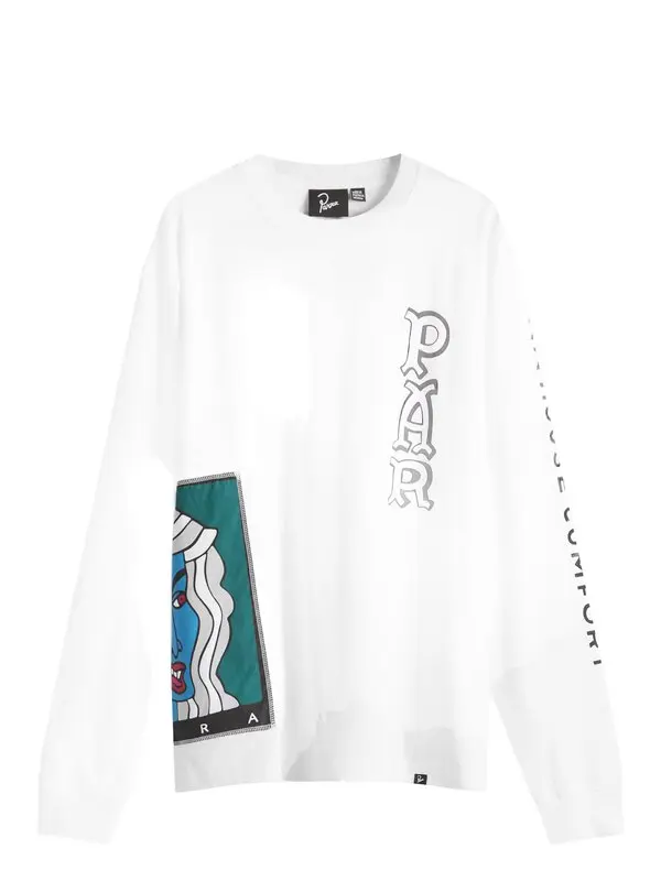 PARRA Your Face Long Sleeve T-shirt - White