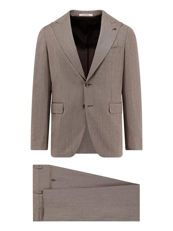 Tagliatore Virgin Wool Suit - Brown