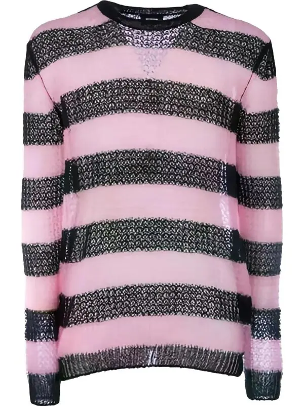 We11Done Striped Mohair Sweater - Pink