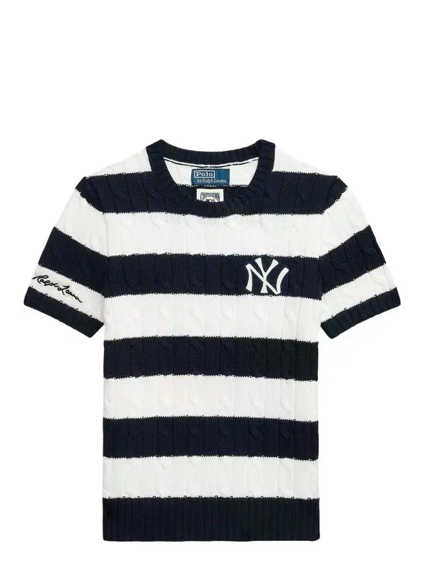 Polo Ralph Lauren Striped Cable-knit Sweater - White