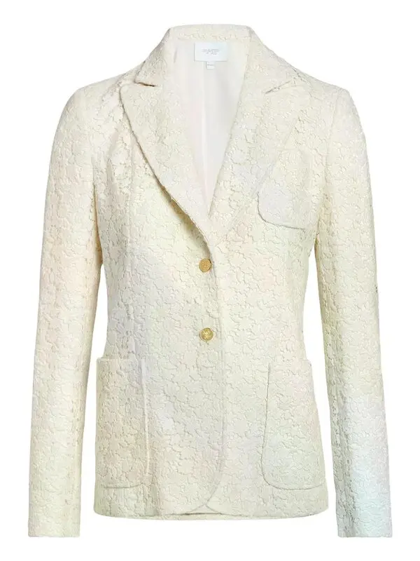 Giambattista Valli Daisy Macramé Blazer - White