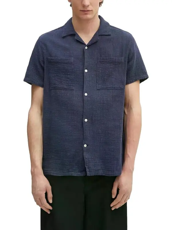 Barbour Revere-collar Pocket Shirt - Blue