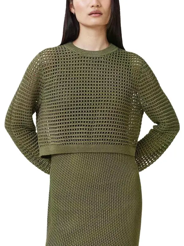 ALLSAINTS Open-knit Midi Dress - Green