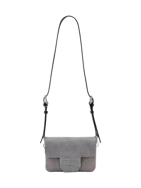 ALLSAINTS Crocodile-effect Flap Bag - Blue