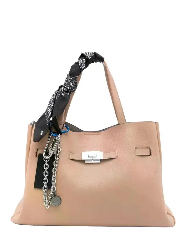 Dkny Bryar Large Tote Bag With Chain Accent - Neutrals