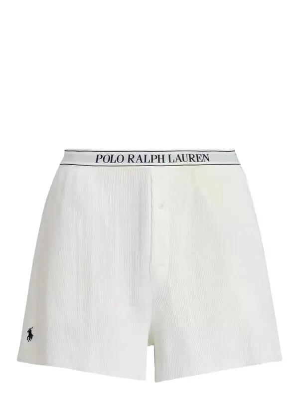 Polo Ralph Lauren Waffle-knit Pyjama Shorts - White
