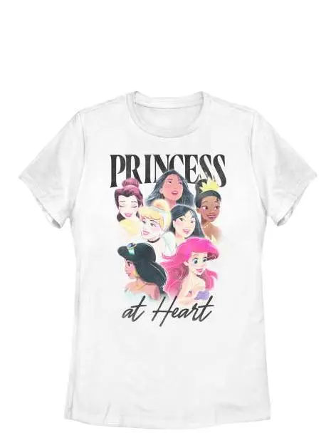 Disney Princess At Heart Graphic T-shirt - White