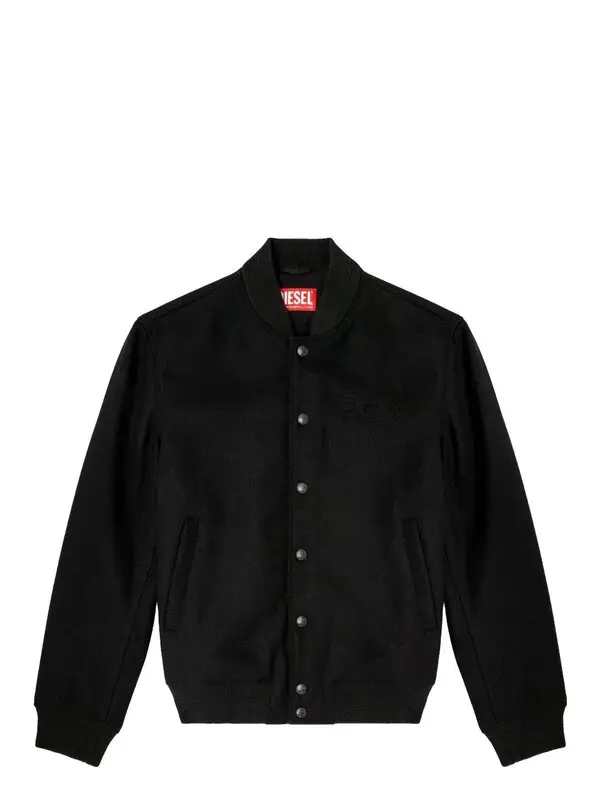 Diesel Embroidered Logo Bomber Jacket - Black