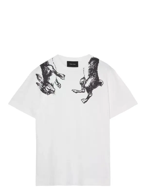 Simone Rocha Hare-print T-shirt - White