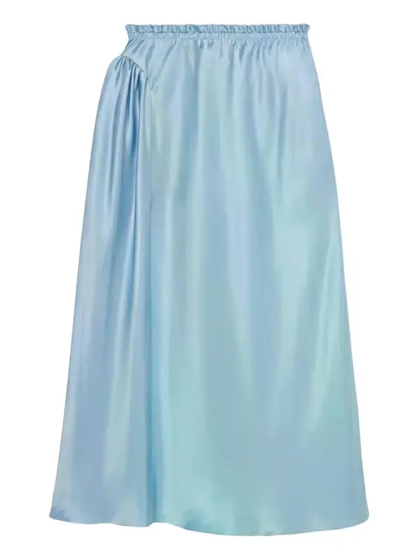 Simone Rocha Satin Gathered Skirt - Blue