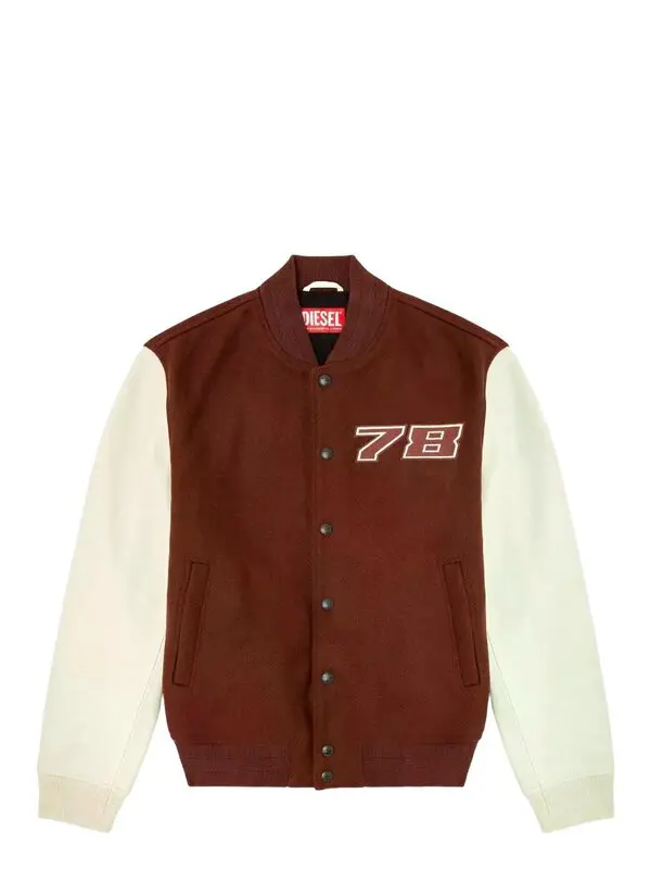 Diesel Wool-blend Varsity Jacket - Red