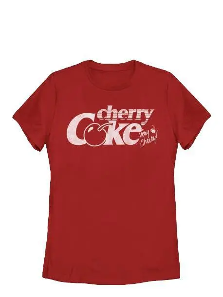 COCA COLA Retro Cherry Coke Logo Graphic T-shirt - Red