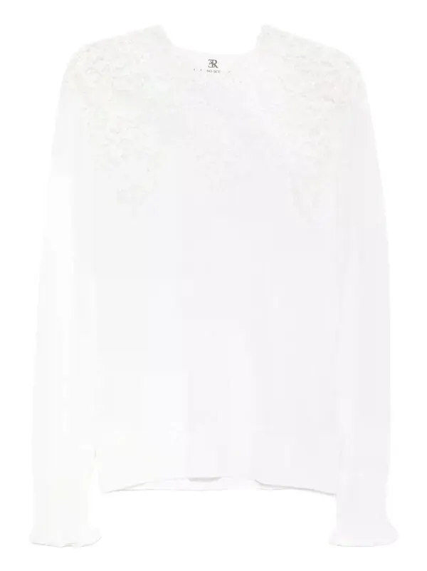 Ermanno Scervino Lace-insert Blouse - White