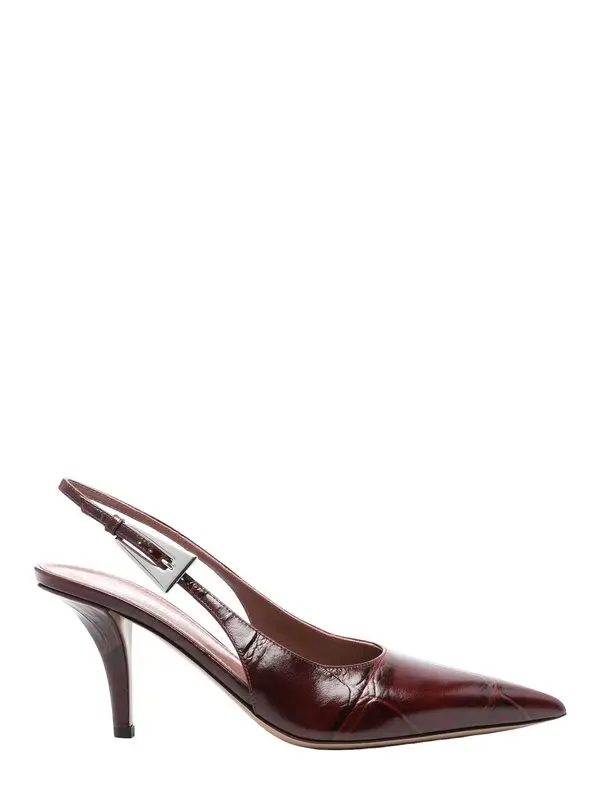 Paris Texas Jessica Leather Slingback Pumps - Red