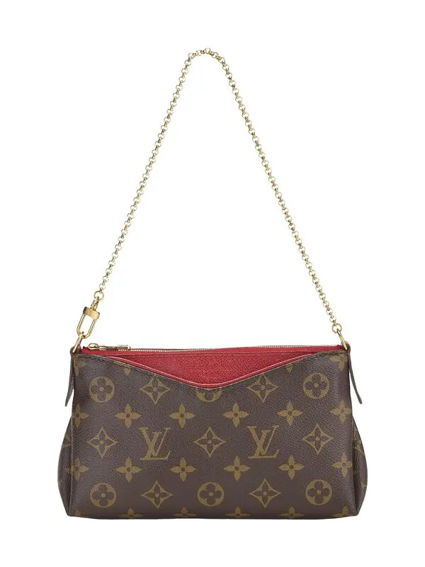 LOUIS VUITTON Monogram Pallas Clutch - Red