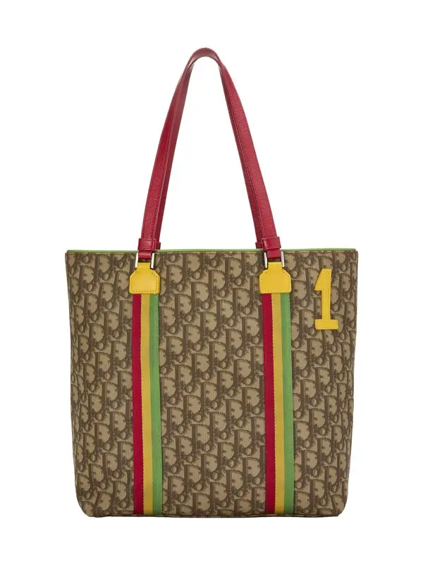 Dior Rasta Trotter Coated Canvas Tote - Brown