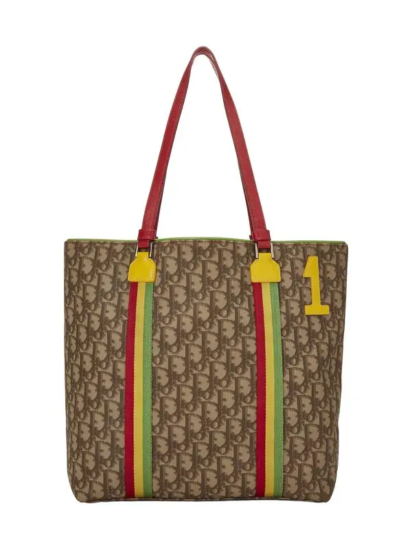 Dior Rasta Trotter Coated Canvas Tote - Brown