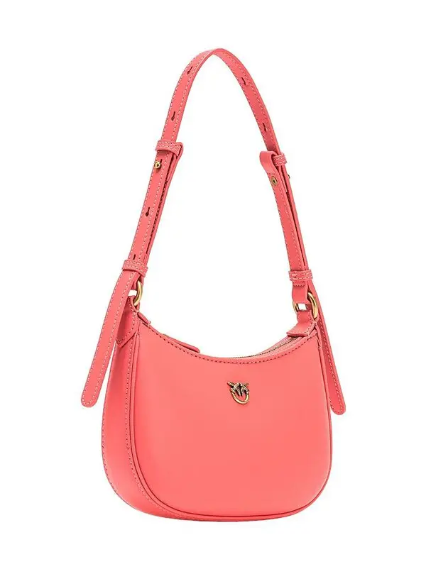 Pinko Baby Vitel Half Moon Shoulder Bag - Coral