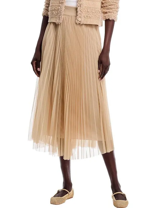 Fabiana Filippi Pleated Tulle Skirt - Medium Beige