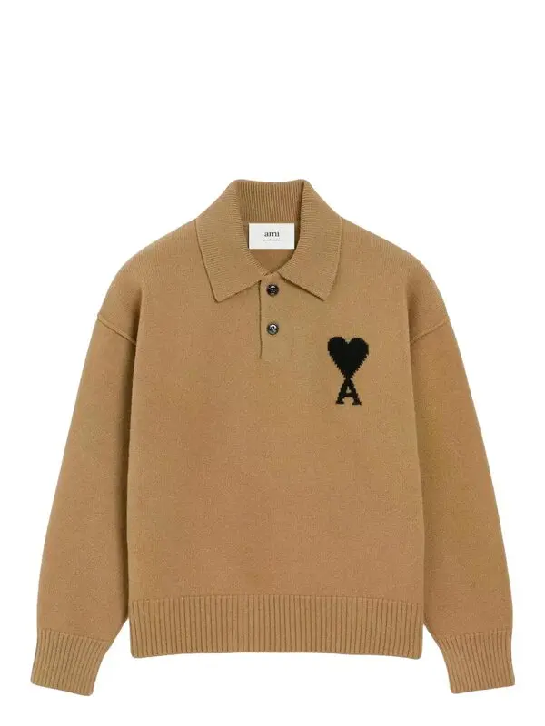 AMI Paris De Cœur Sweater - Brown