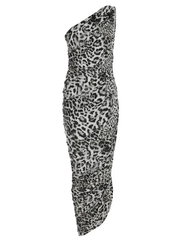 Norma Kamali Stretch-jersey Maxi Dress - Leopard