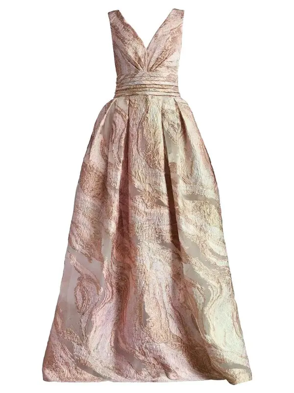 Tadashi Shoji Fontaine Gown Dress - Pink