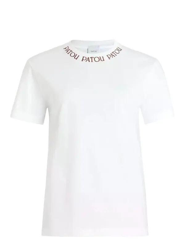 Patou Logo-embroidered T-shirt - White