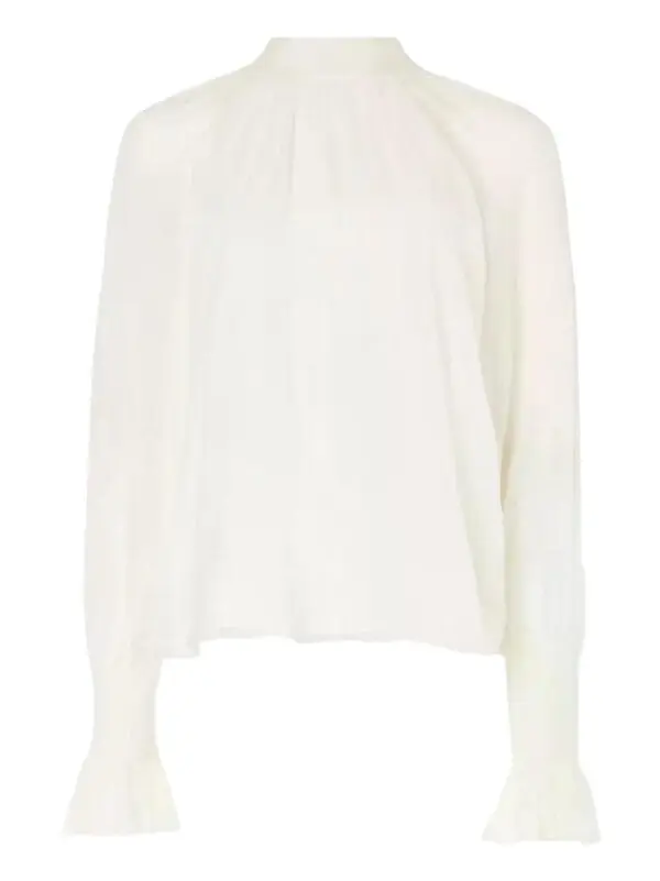 TEMPERLEY LONDON Quintette High-neck Blouse - White