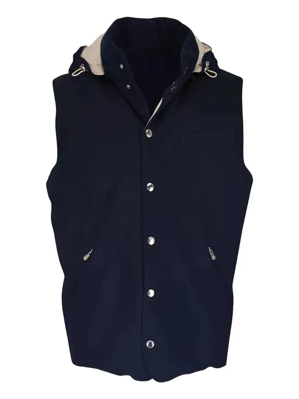 Brunello Cucinelli Hooded Gilet - Blue