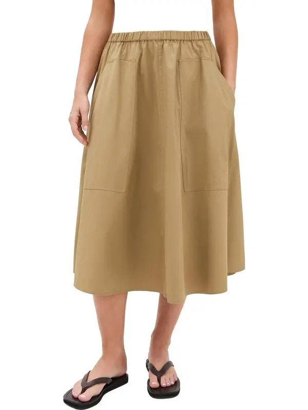 Vince Pocket Full Skirt - Dk Barley