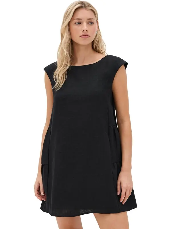 Posse Matilda Shift Mini Dress - Black