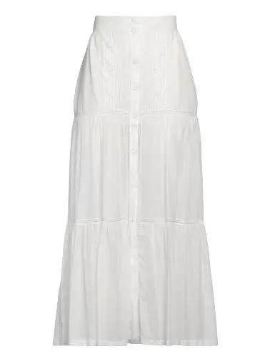 Pinko Cotton Maxi Skirt - White