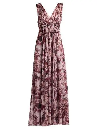 Alberta Ferretti Silk Maxi Dress - Red