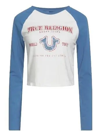 True Religion T-shirt In Light Cotton And Elastane - Blue