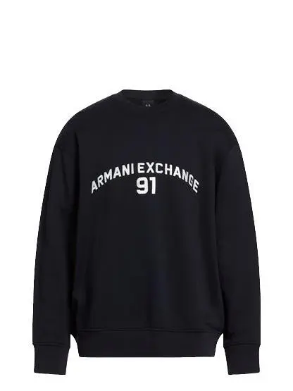 Armani Exchange Sweatshirt In Cotton And Elastane - Blue