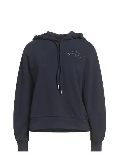Armani Exchange Cotton-blend Sweatshirt With Embroidered Logo - Navy