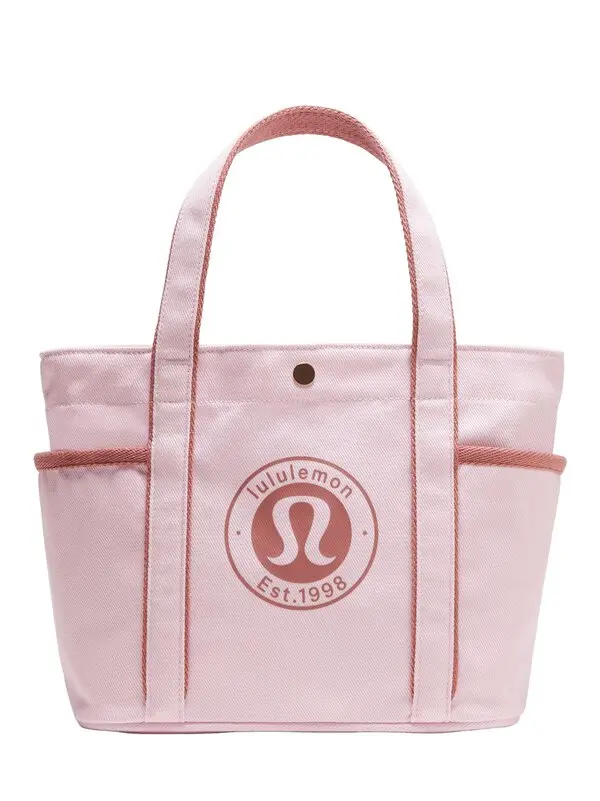 Lululemon Daily Multi-pocket Mini Canvas Tote Bag - Blissful Pink/red Clay
