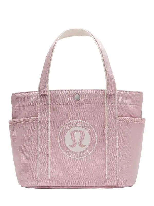 Lululemon Daily Multi-pocket Mini Canvas Tote Bag - Mink Berry/light Ivory
