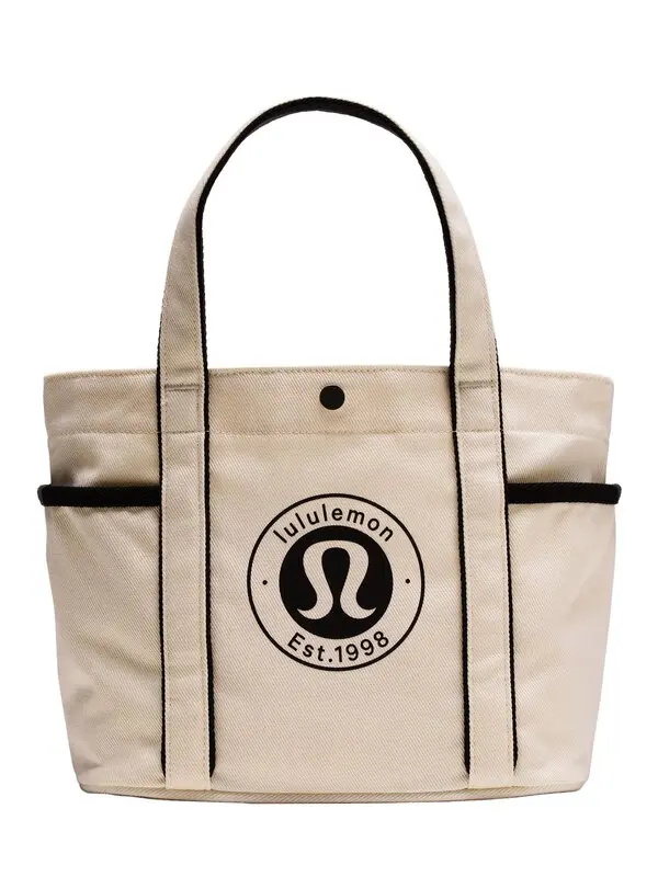 Lululemon Daily Multi-pocket Mini Canvas Tote Bag - Natural/black