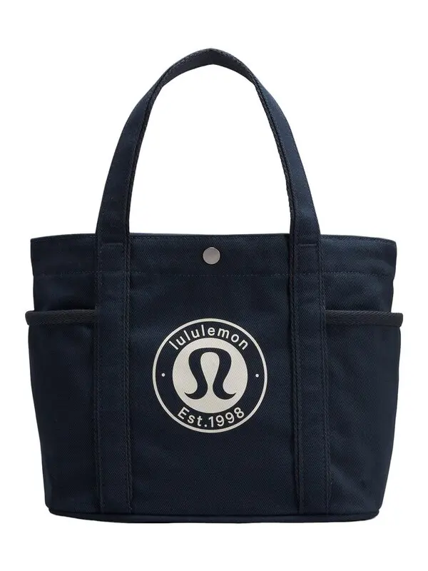 Lululemon Daily Multi-pocket Mini Canvas Tote Bag - True Navy/bone