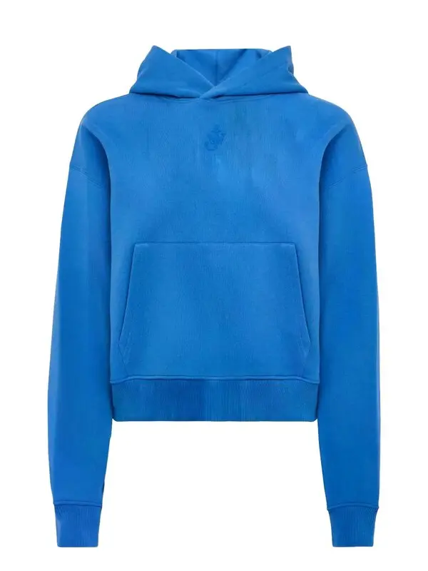JW Anderson Logo-embroidered Hoodie - Blue