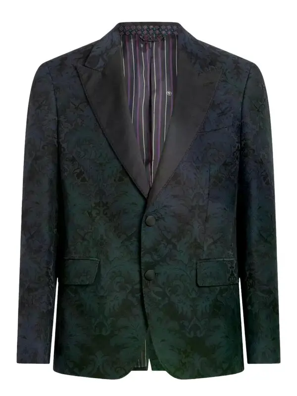 Etro Floral-jacquard Blazer - Blue